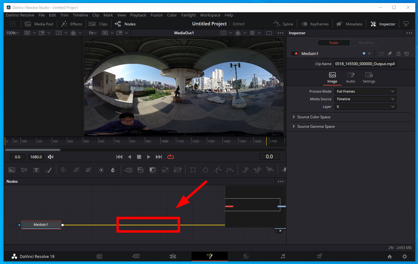 Davinci Resolve StudioでVR360°動画の揺れを取り除くVRスタビライザー処理 Davinci Resolve StudioでVR360°動画の揺れを取り除くVRスタビライザー処理