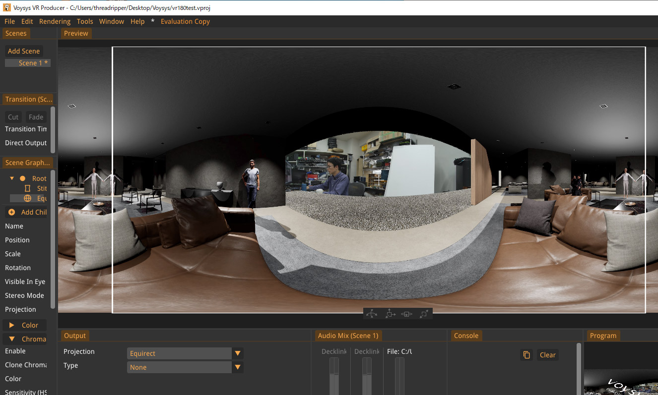 VOYSYSで2023年最新の8K3DVR180°ライブ配信（CG背景、CGエフェクト、クロマキー合成など）を実現：放送品質を実現する多機能なVRライブ配信ソフトウェアVoysys VR ...